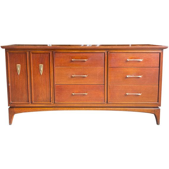 64" Unfinished 1 Door 6 Drawer Vintage Buffet #08677 – MegMade Store