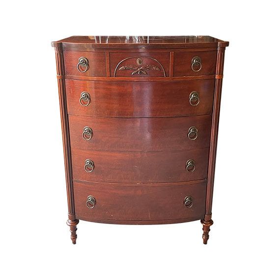 36" Unfinished 5 Drawer Vintage Tallboy #08694 – MegMade Store