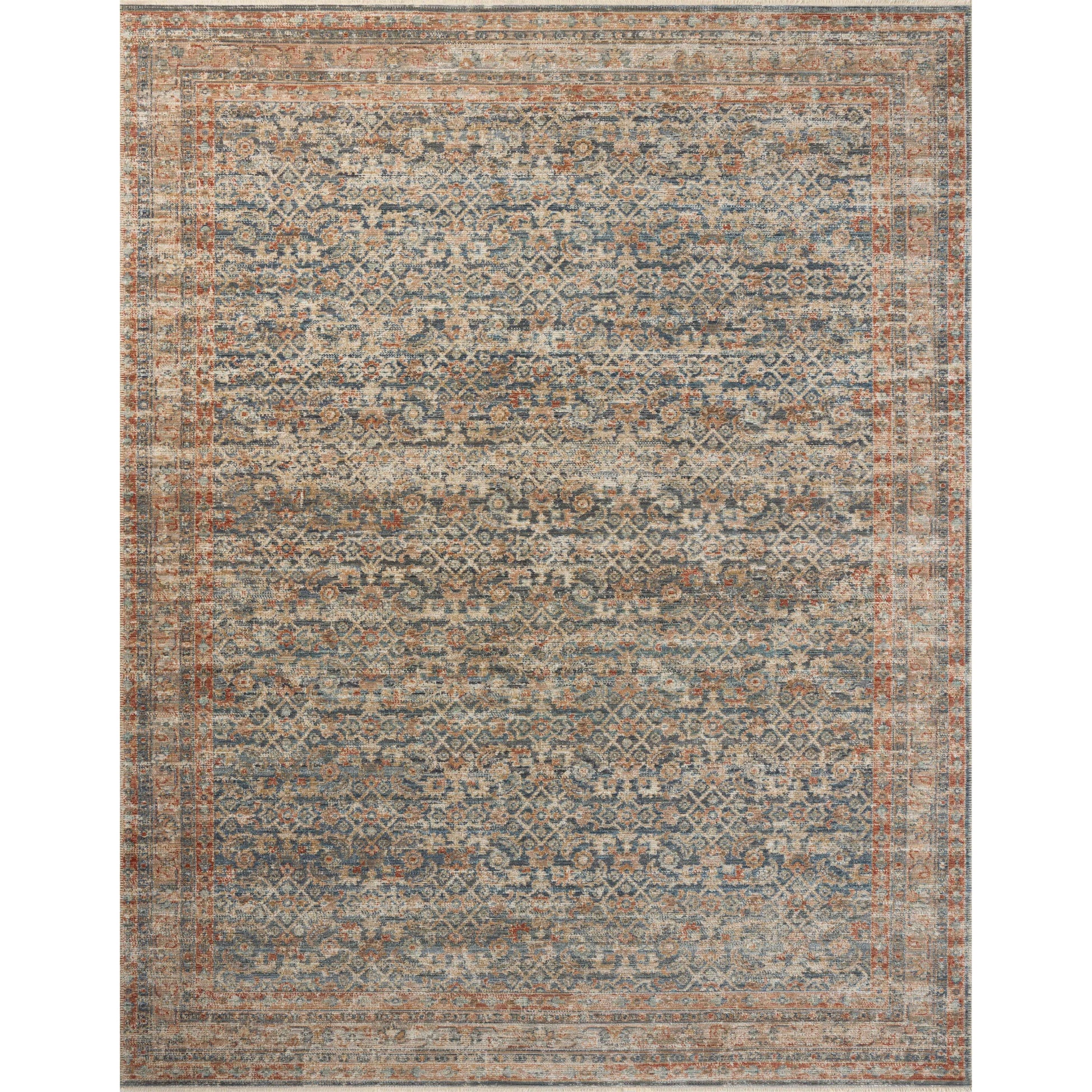 Heritage Blue / Rust Rug | MegMade – MegMade Store
