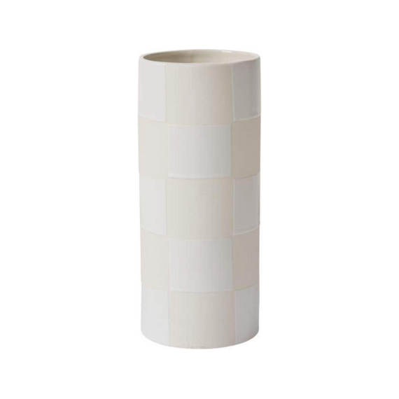White Checkerboard Vase – MegMade Store