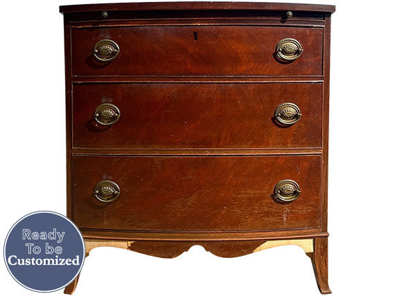 31 Unfinished 3 Drawer Vintage Dresser 08155 MegMade Store